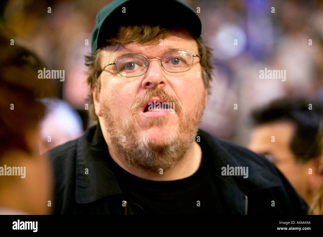 2004 Democratic Convention at the Boston Fleet Center Michael Moore on ...