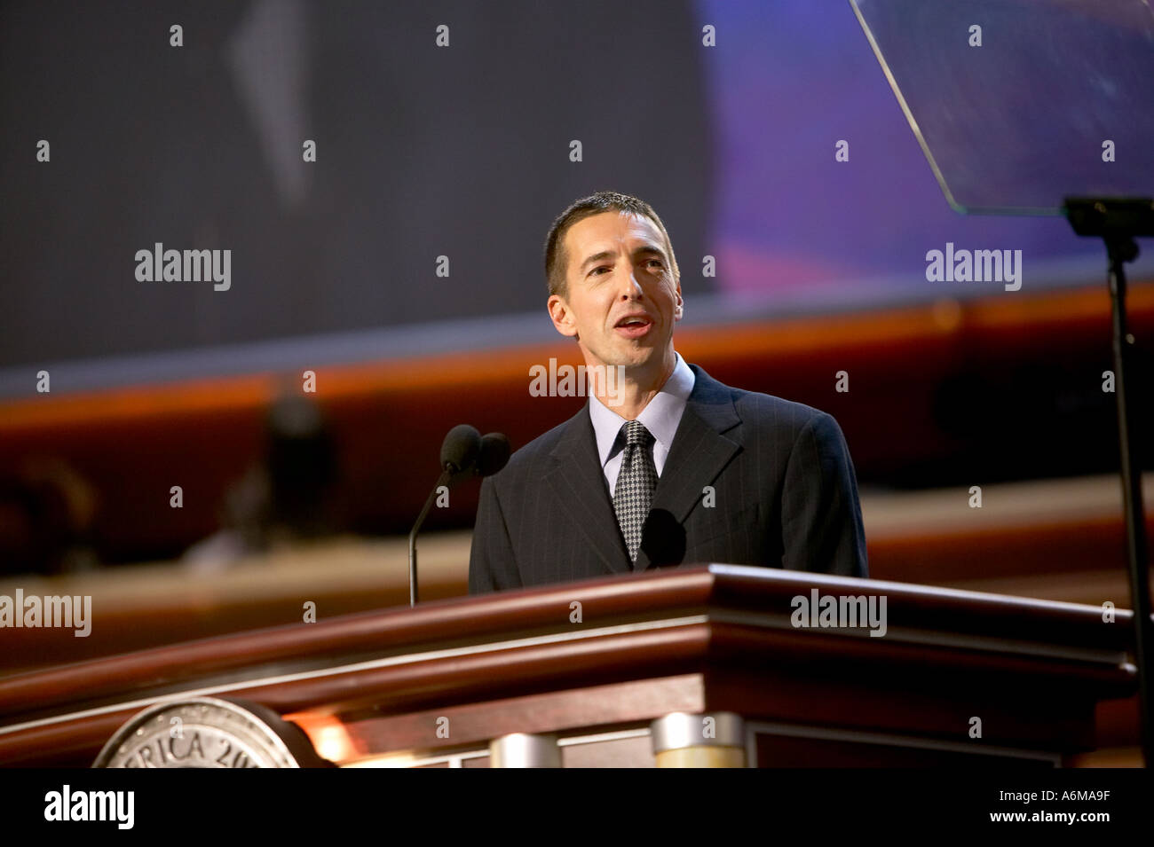 2004 Democratic Convention at the Boston Fleet Center Ron Reagan Stock ...