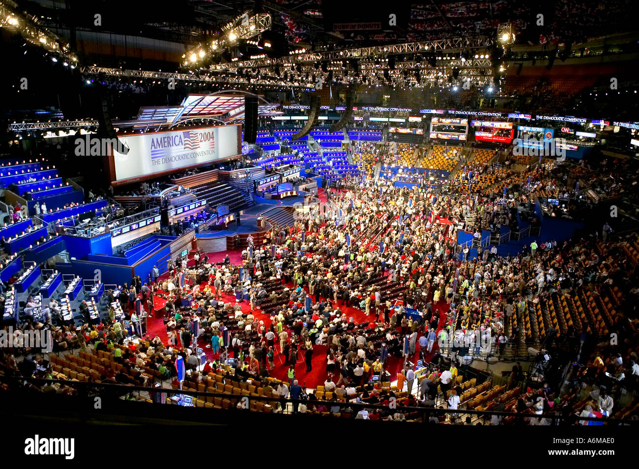 2004 Democratic Convention at the Boston Fleet Center Wide Angle ...