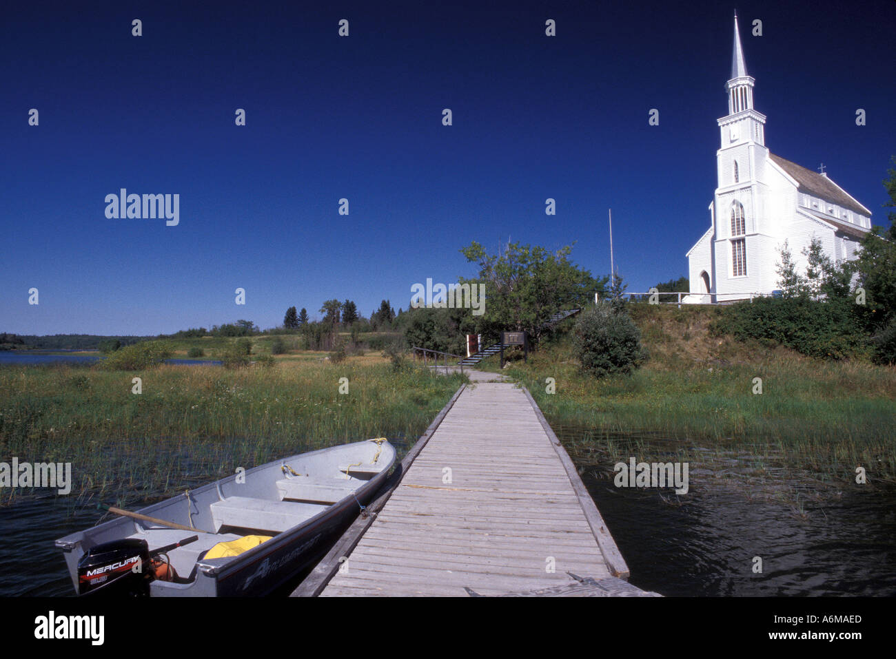 Holy Trinity Anglican Church,Stanley Mission,Saskatchewan Stock Photo ...