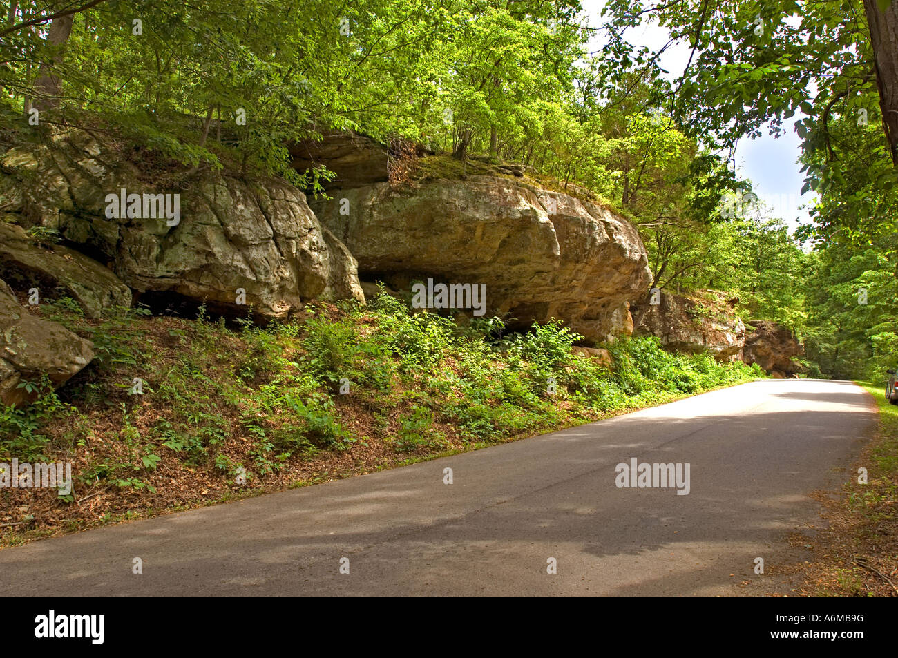 Sandstone bluffs in giant city hi-res stock photography and images - Alamy