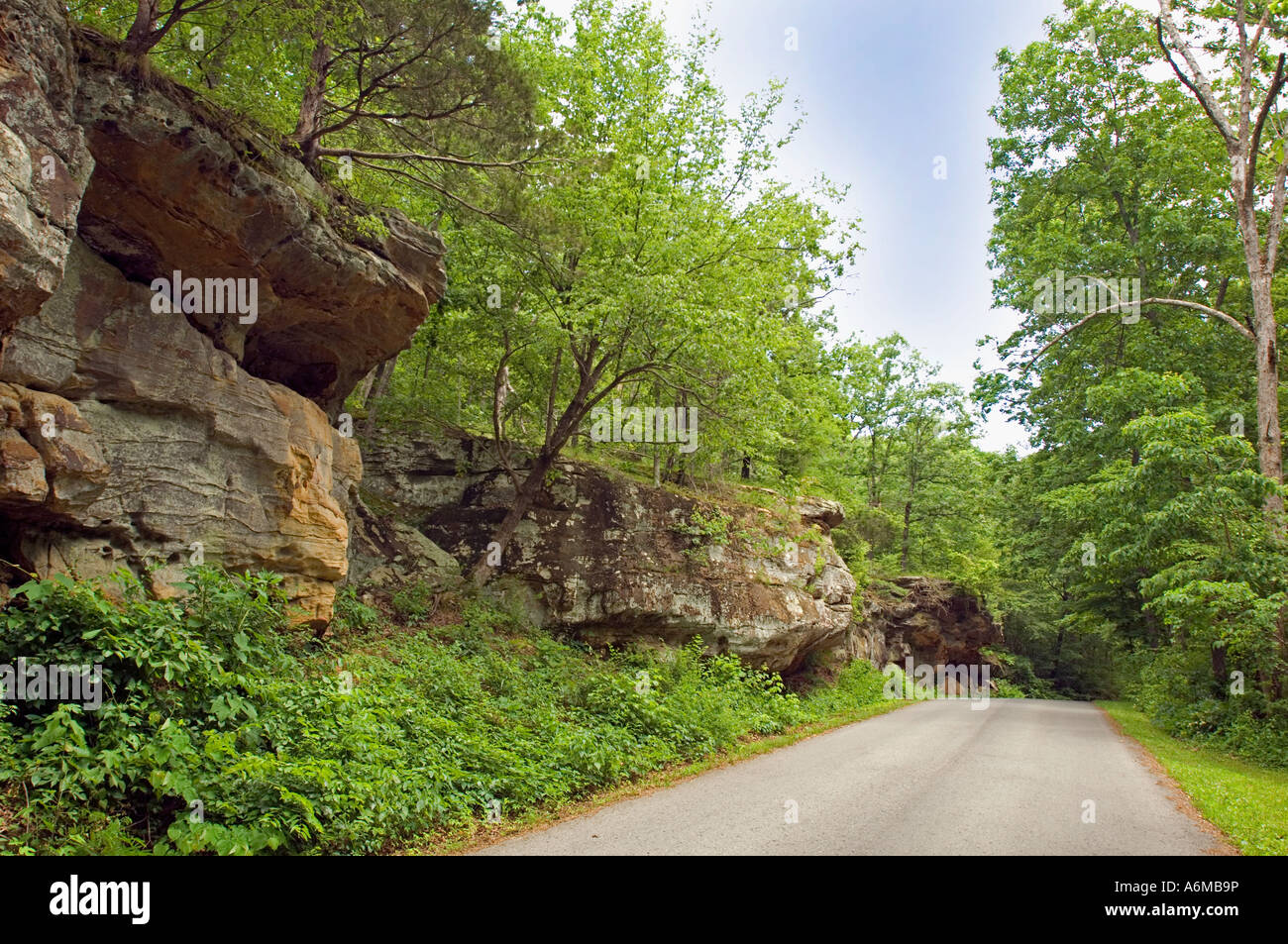 Sandstone bluffs in giant city hi-res stock photography and images - Alamy