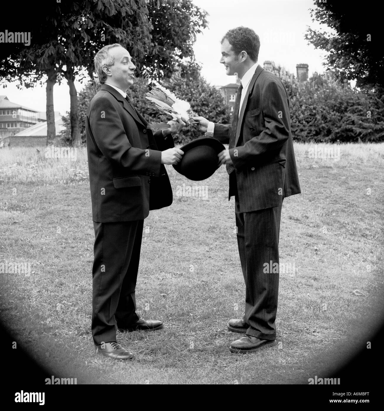 Exchange greetings Black and White Stock Photos & Images - Alamy