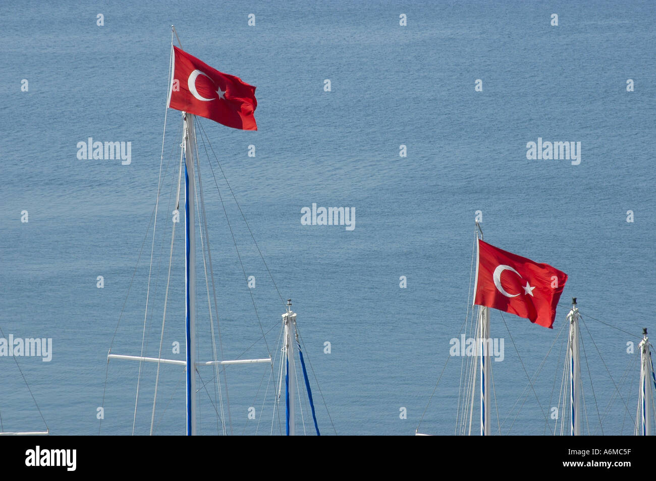turkish flag on a boat Stock Photo - Alamy