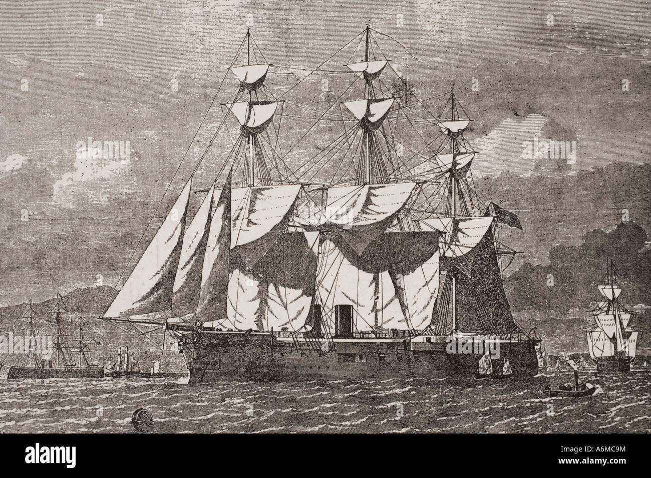 HMS Sultan at the Queen's Jubilee Naval Review in 1887 Stock Photo - Alamy