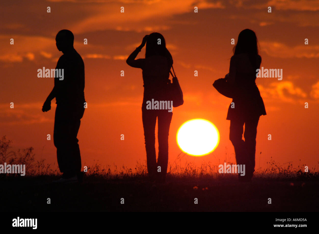 SPACED OUT AT SUNSET Stock Photo - Alamy