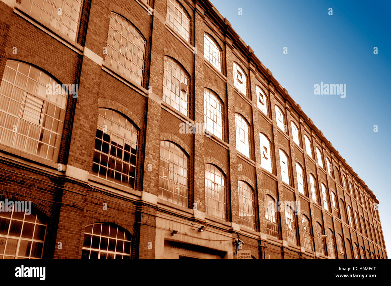 old victorian warehouse east london showing windows england uk Stock Photo - Alamy