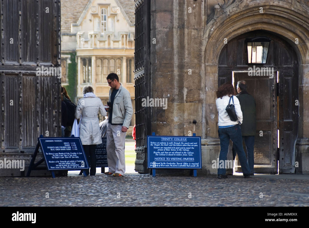 Trinity College gates, Cambridge university, UK Stock Photo - Alamy