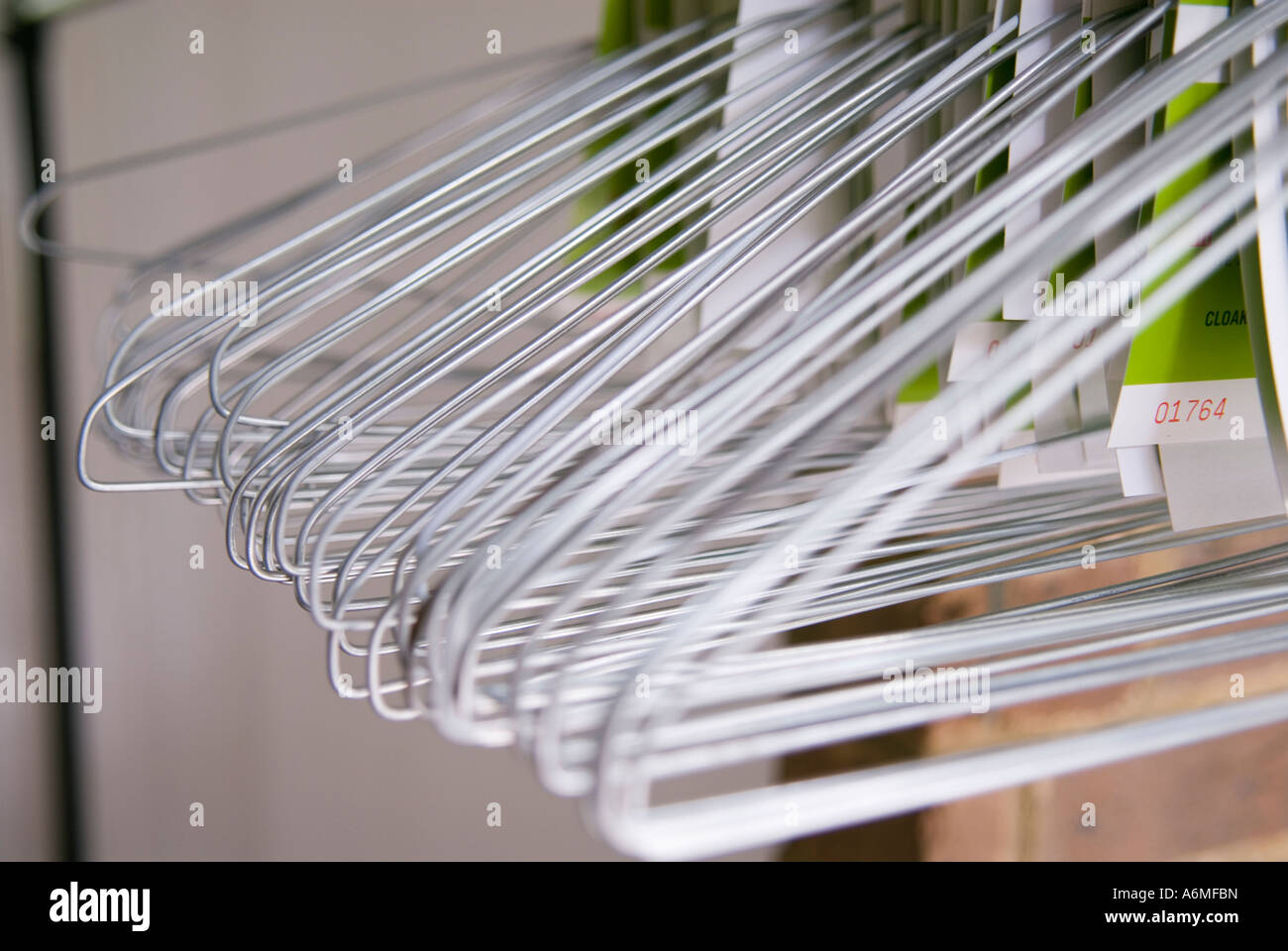 metal coat hangers Stock Photo - Alamy