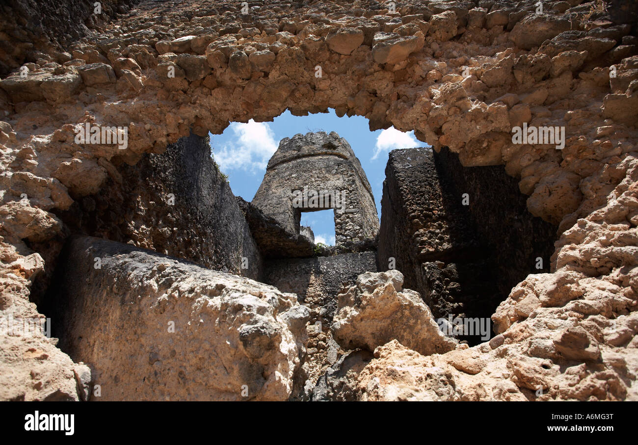 Fort on Kilwa Kisiwani, Tanzania Stock Photo - Alamy