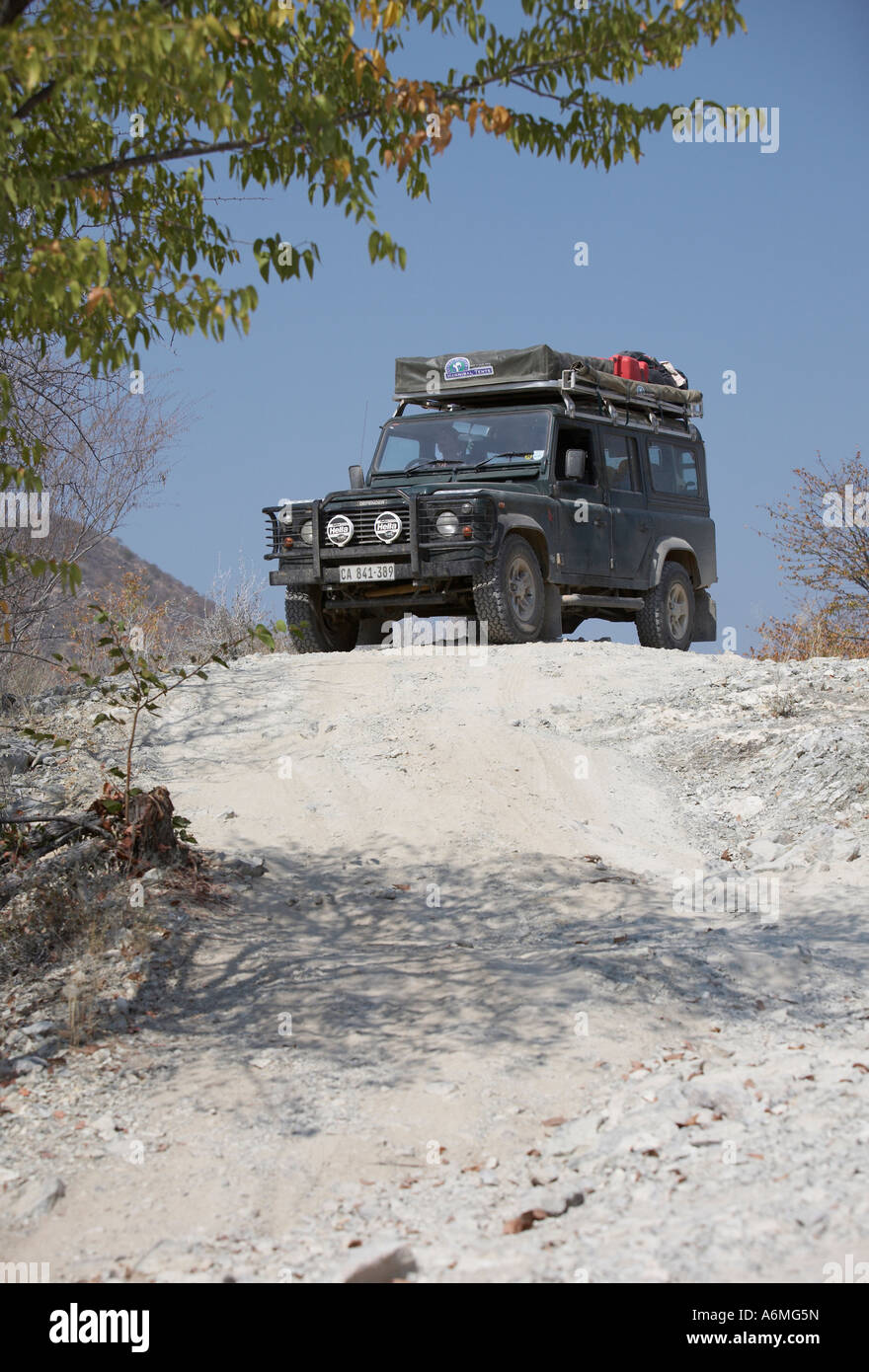 Land Rover on Dirt Road Stock Photo - Alamy