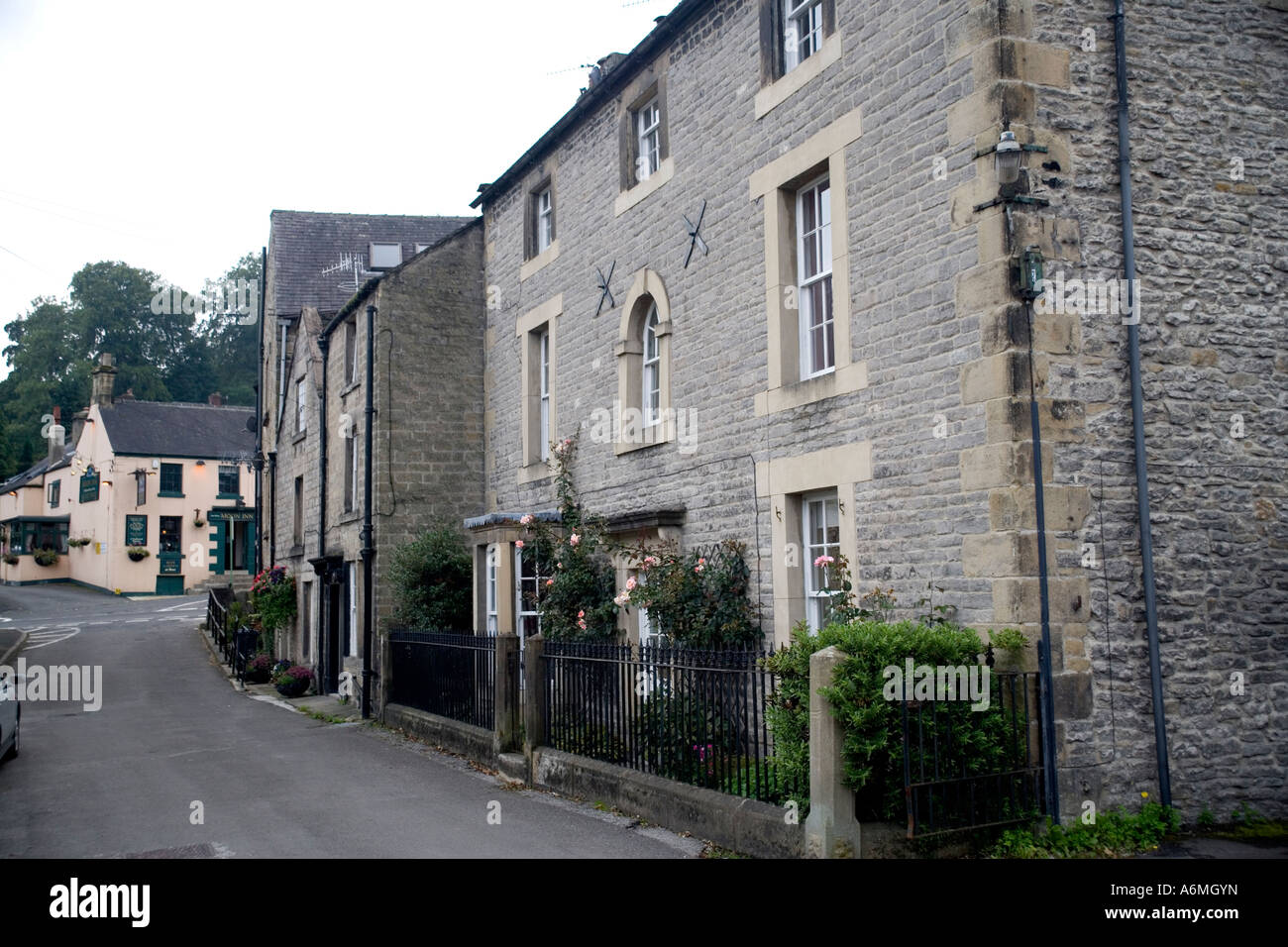 Stoney Middleton village, Derbyshire, England Stock Photo - Alamy