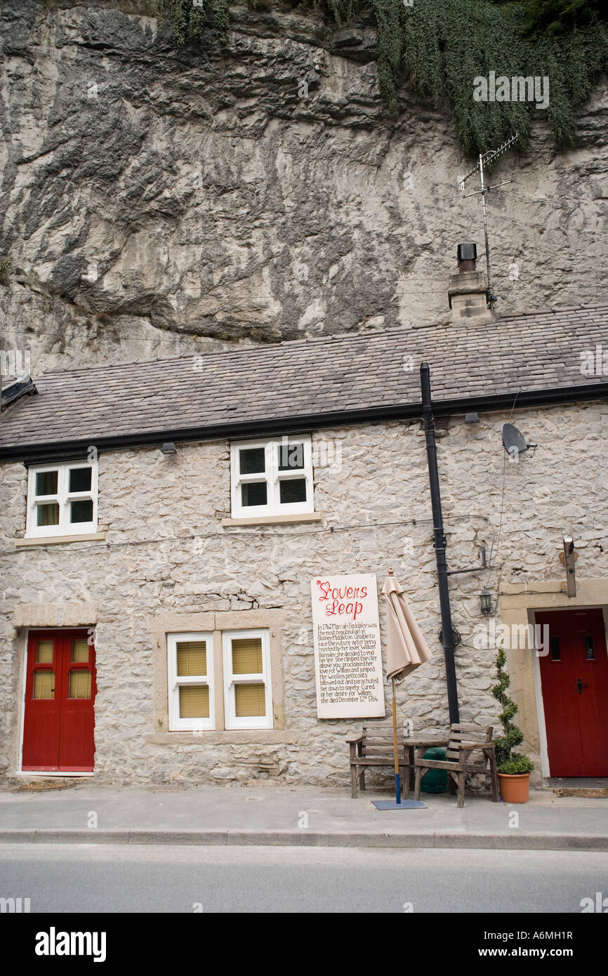 Lovers Leap cafe in Stoney Middleton village, Derbyshire, England Stock ...