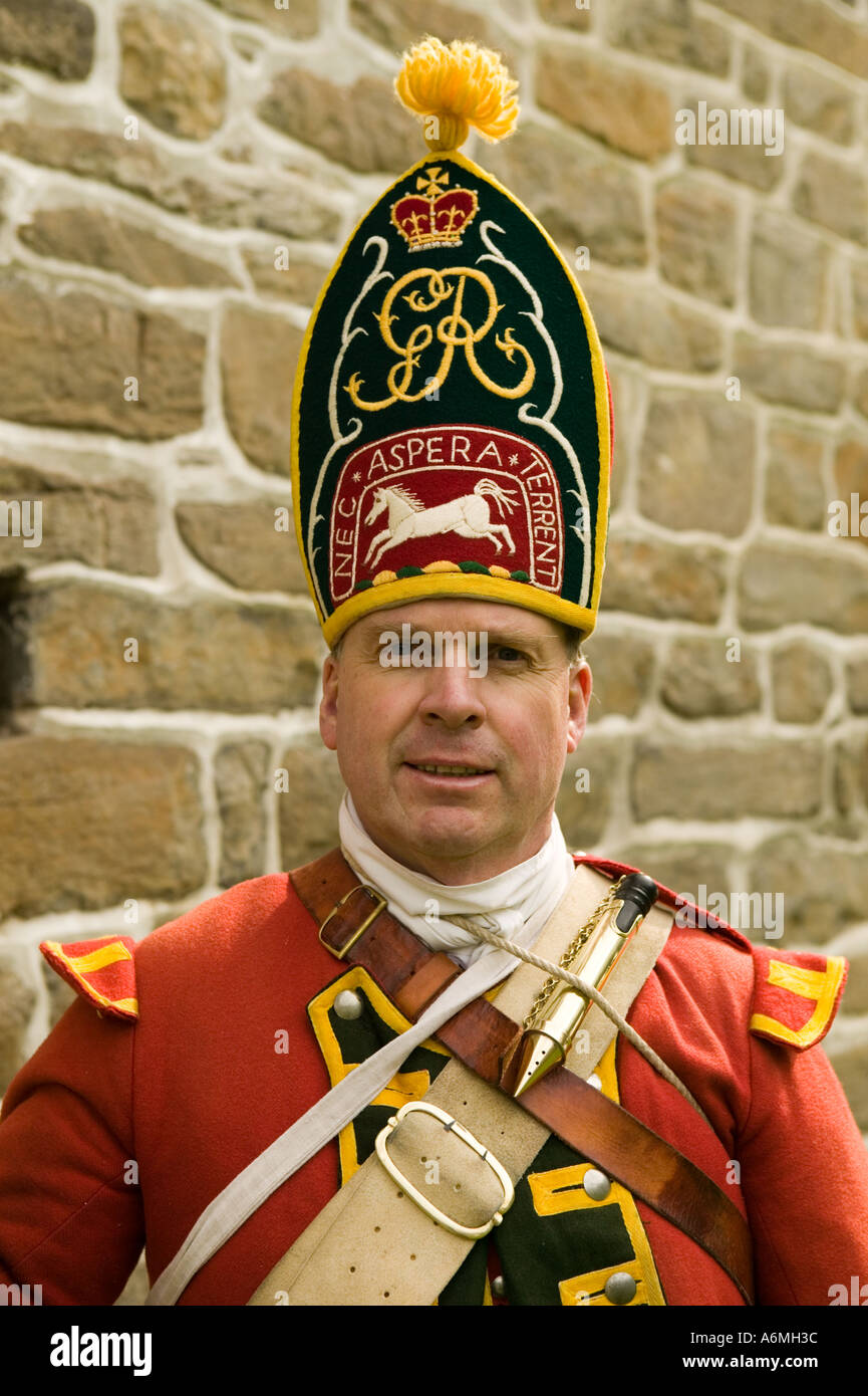 Grenadier reenactor Old Fort Johnson Mohawk Valley 250th anniversary ...