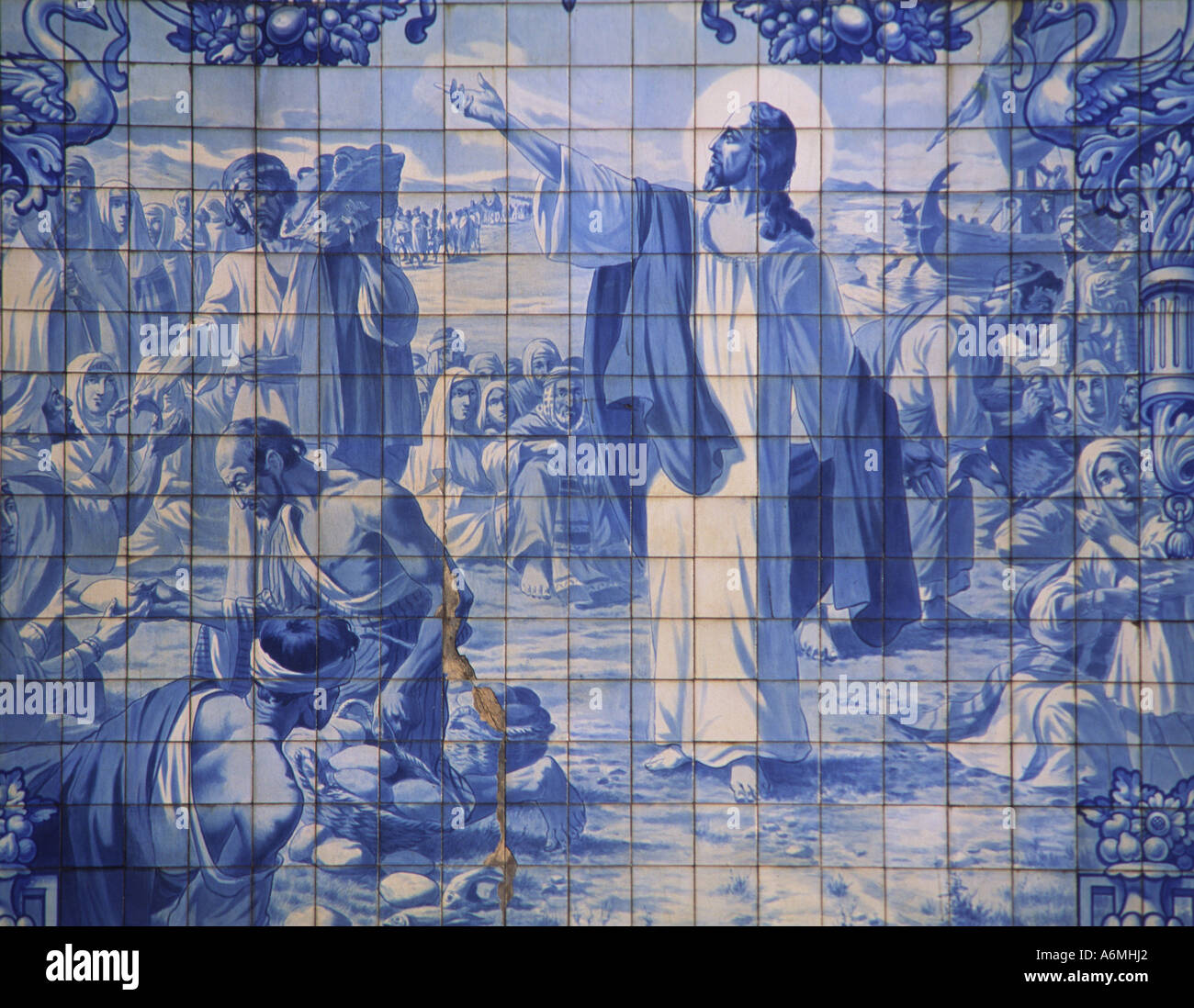 Ceramic mural, Porto, Portugal Stock Photo - Alamy