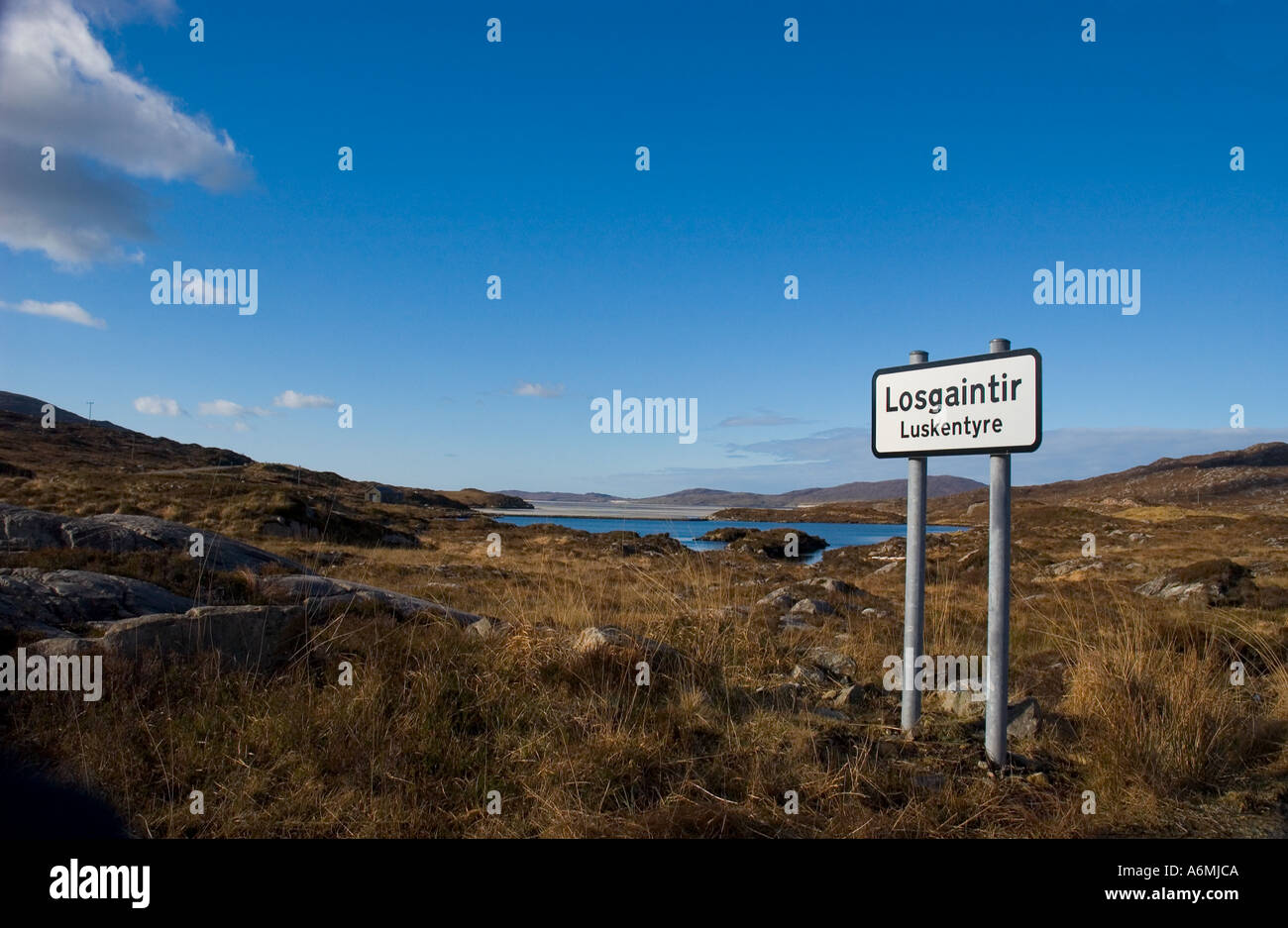 Road to Luskentyre, Isle of harris, Scotland Stock Photo - Alamy