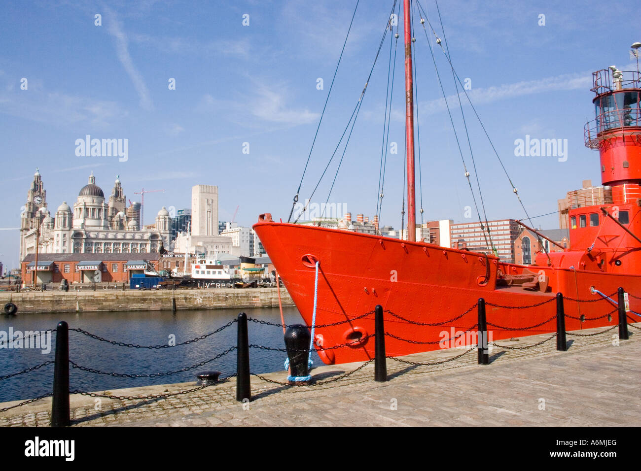 The Planet Bar Light Vessel berthed at Canning Dock, Liverpool, UK ...