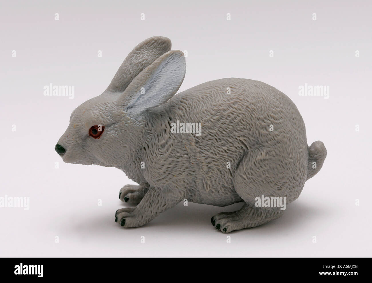 rabbit grey plastic toy child children play game wild animal pretend ...