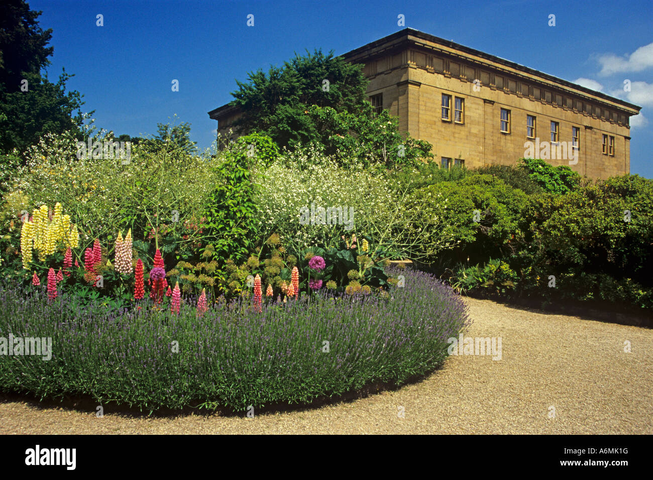 Belsay Hall in Northumberland. A popular visitor attraction Stock Photo ...
