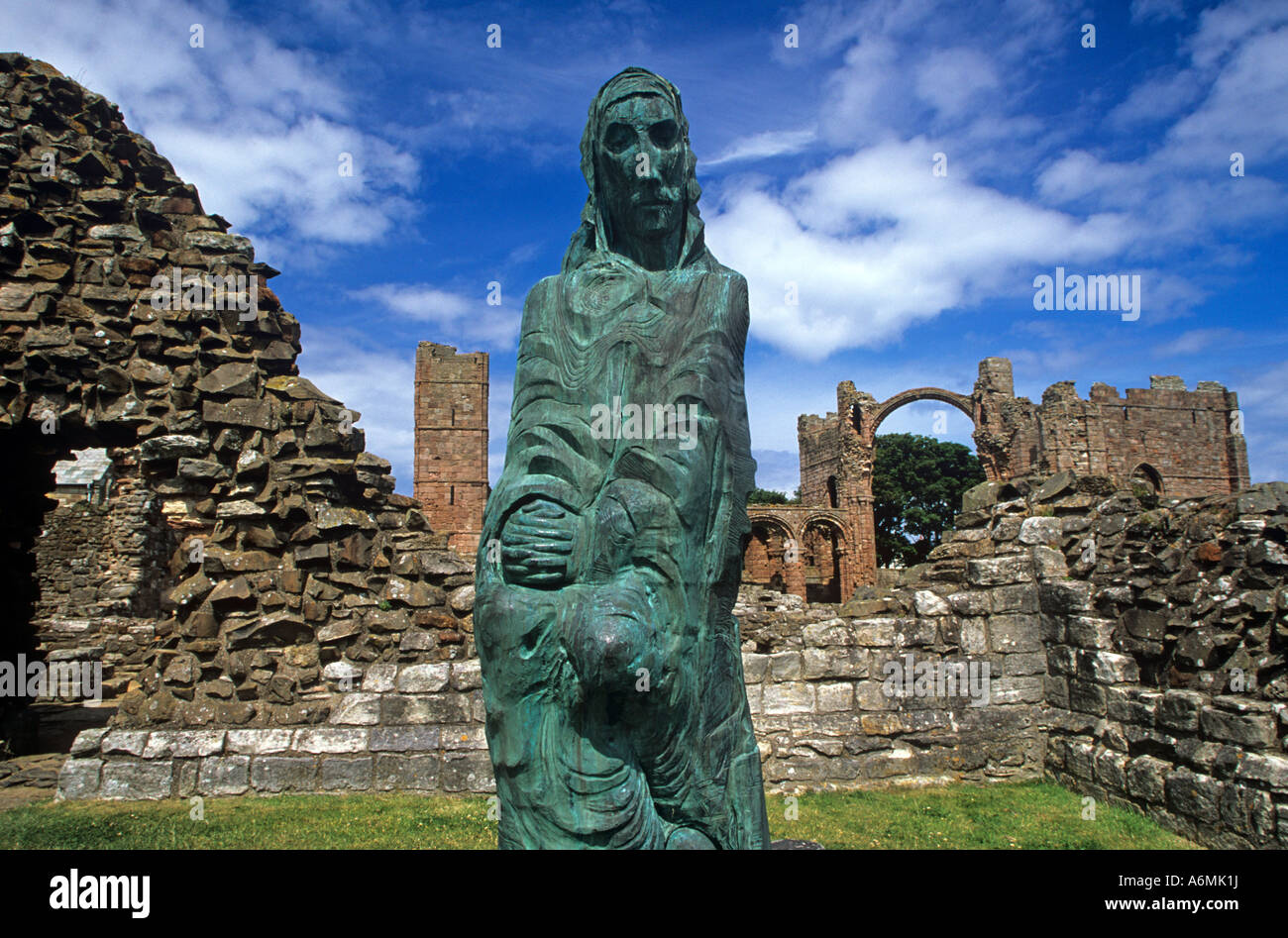 Lindisfarne Priory on Holy Island in Northumberland, England Stock ...