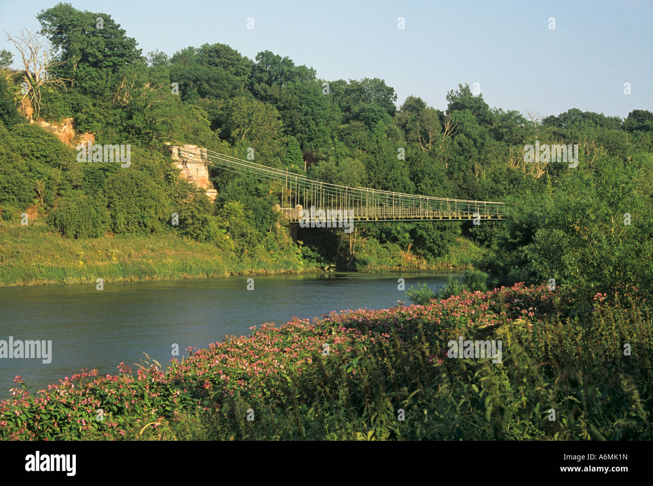 The Chain Bridge over the River Tweed which marks the border of ...