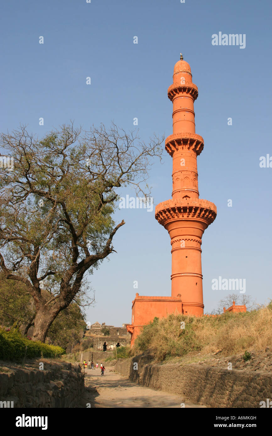 Chand Minar the 2nd largest minaret in India is at Daulatabad (Deogiri ...