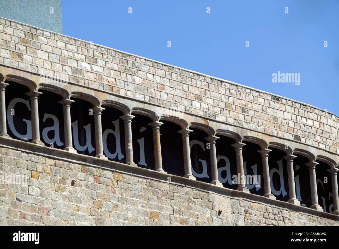 The word Gaudi in letters near top of Museu Frederic Mares Place de la ...