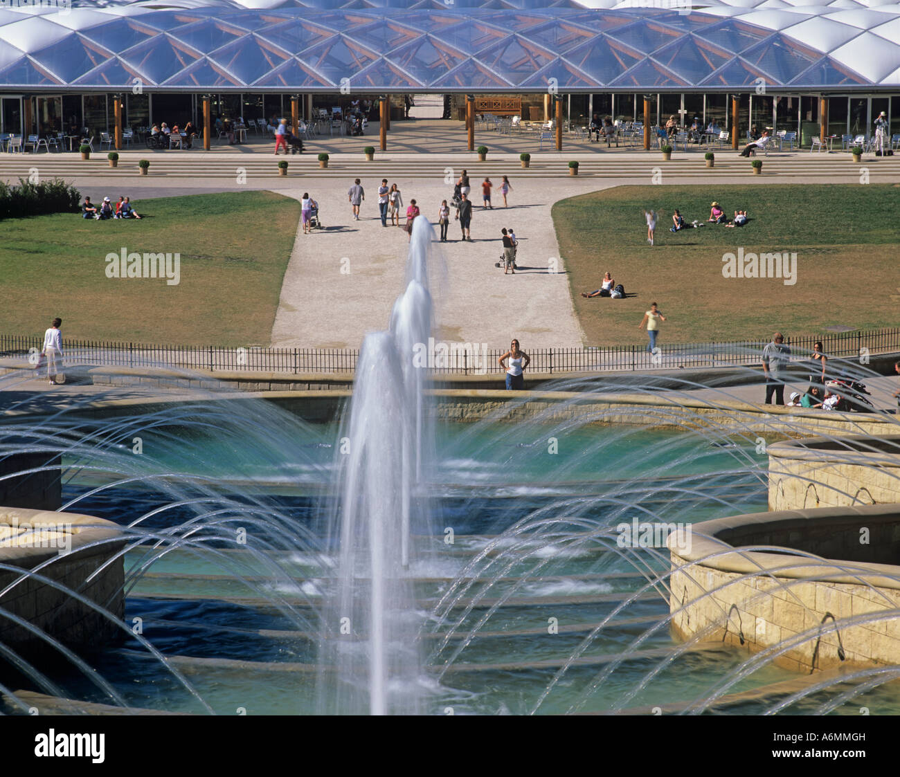 The cascade at Alnwick Gardens in Northumberland Stock Photo - Alamy