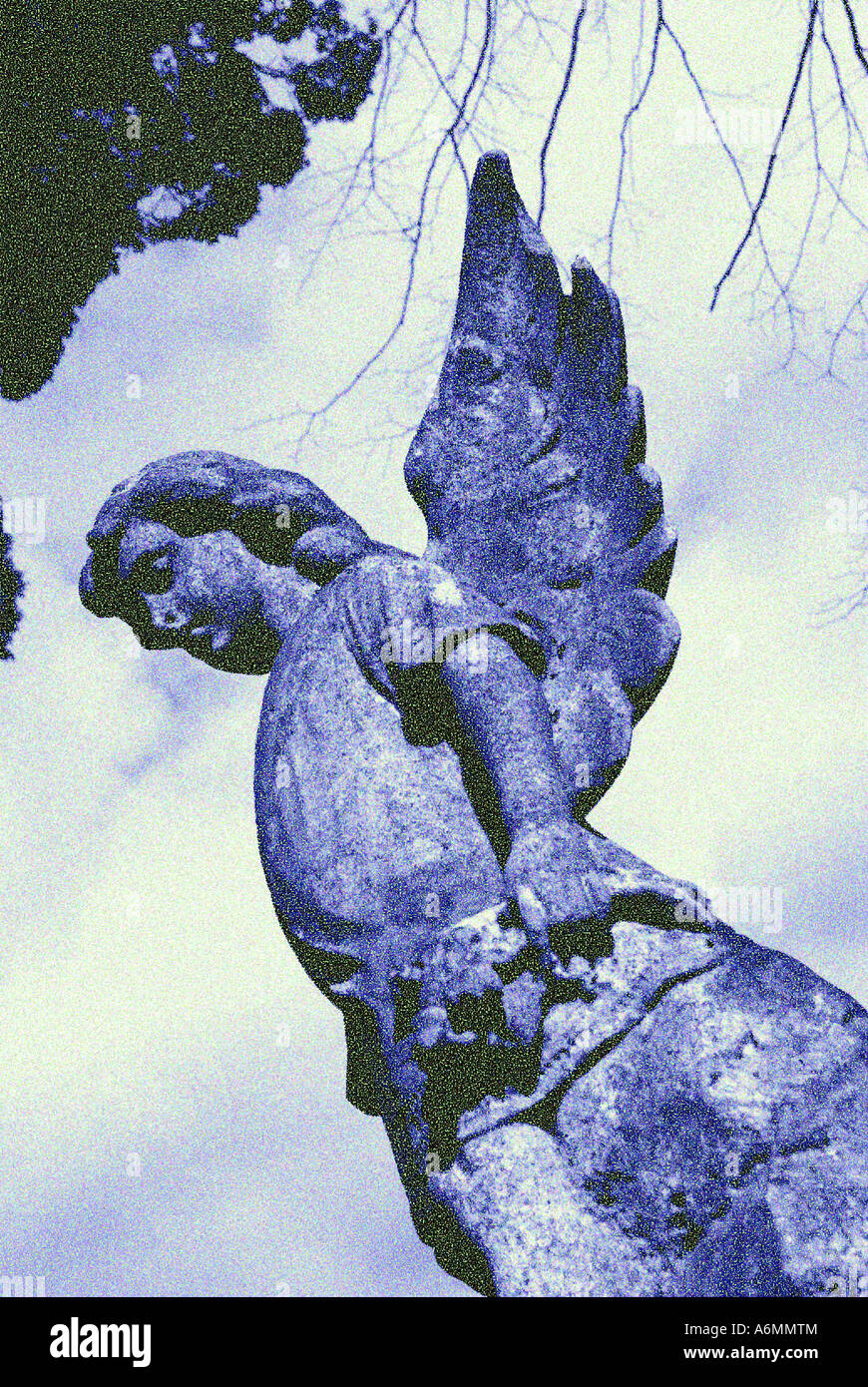 An angel gravestone, UK Stock Photo - Alamy