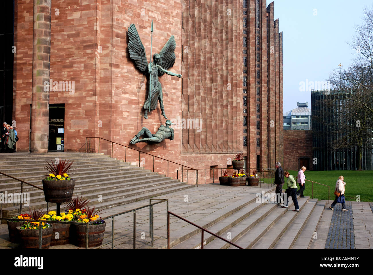 St. Michael and the Devil sculpture, Coventry Cathedral, West Midlands ...