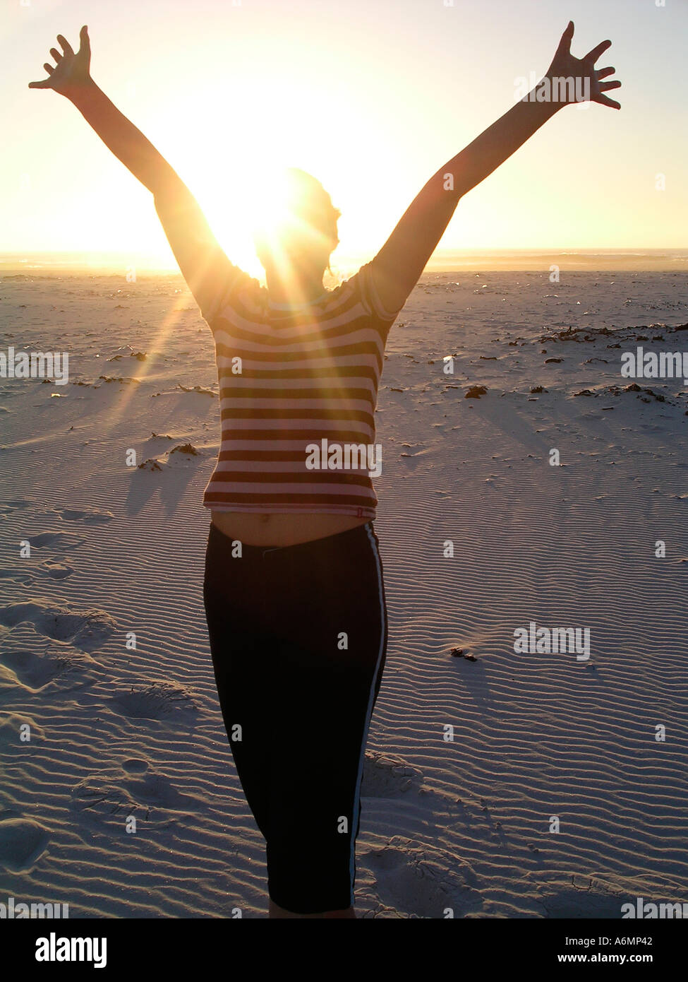 Happy Sunlight and Beach Stock Photo - Alamy