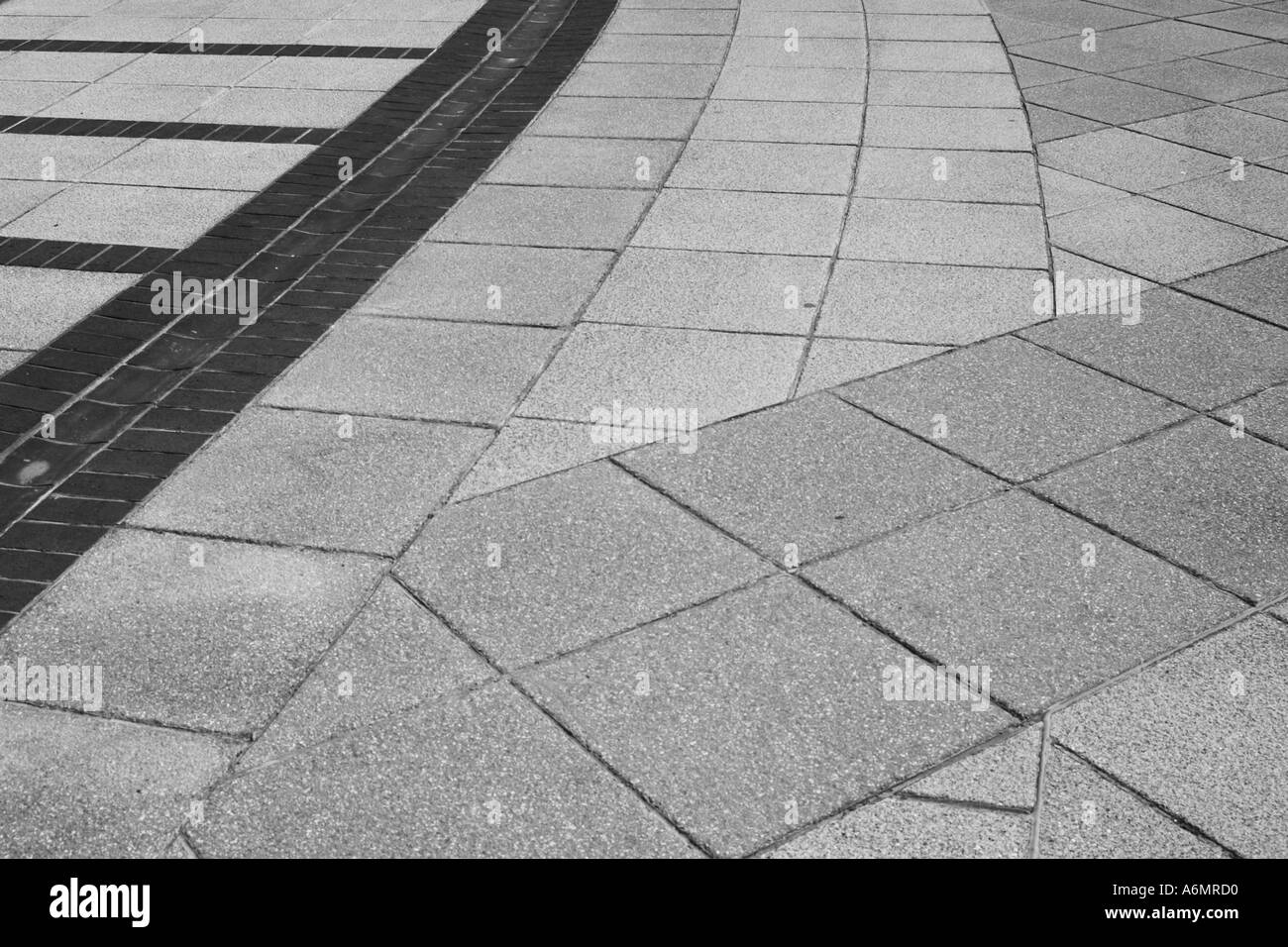 B W image of shades and shapes of paved area Stock Photo - Alamy