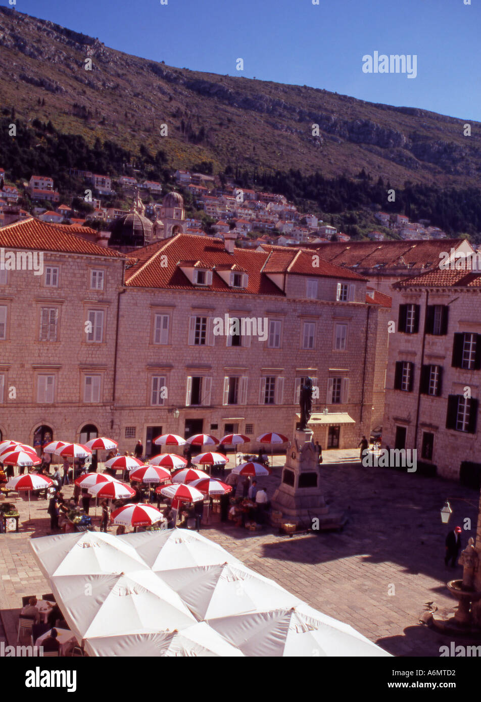 General view of the open air public Market in Gundulic Square Placa ...