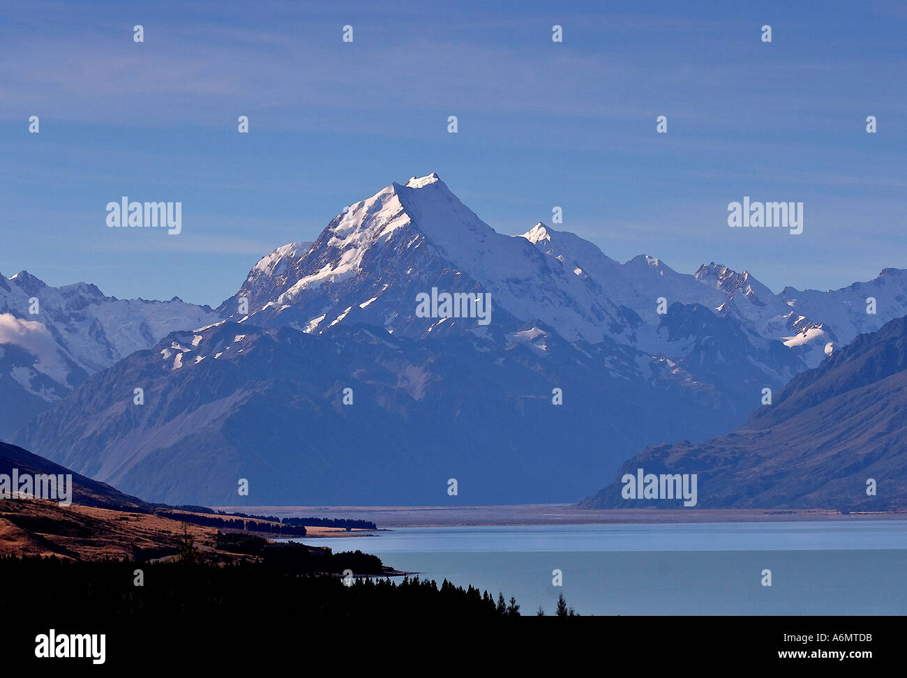 Mount Cook Range in Southern Alps in scenic New Zealand Stock Photo - Alamy