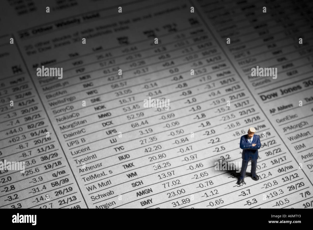 Business figure and stock report Stock Photo - Alamy