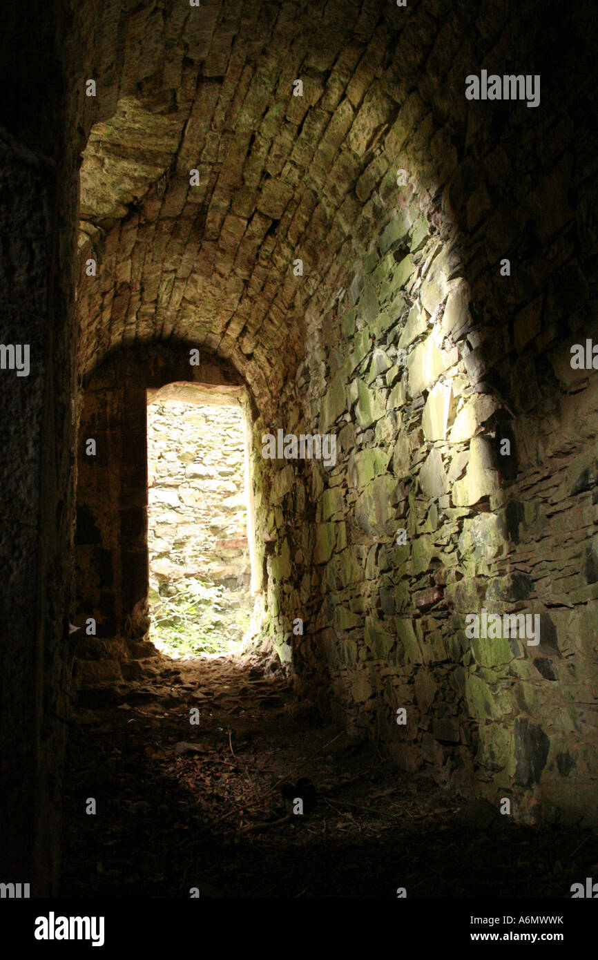 Drochil castle ruin, Scotland Stock Photo - Alamy