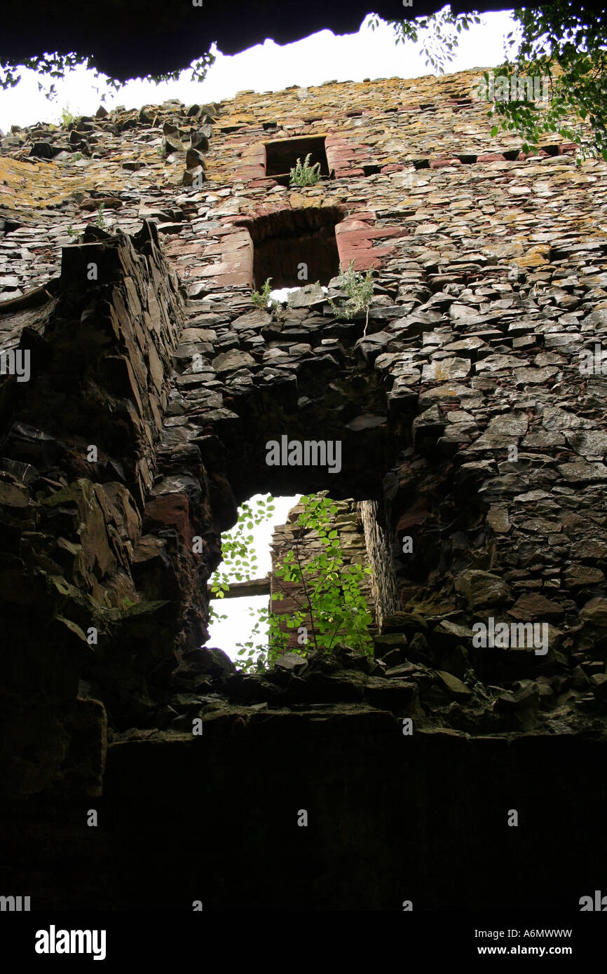 Drochil castle ruin, Scotland Stock Photo - Alamy