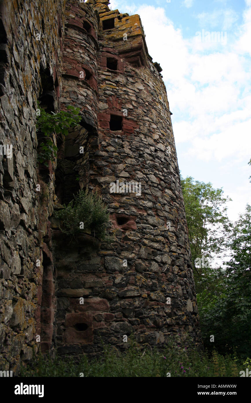 Drochil castle ruin, Scotland Stock Photo - Alamy