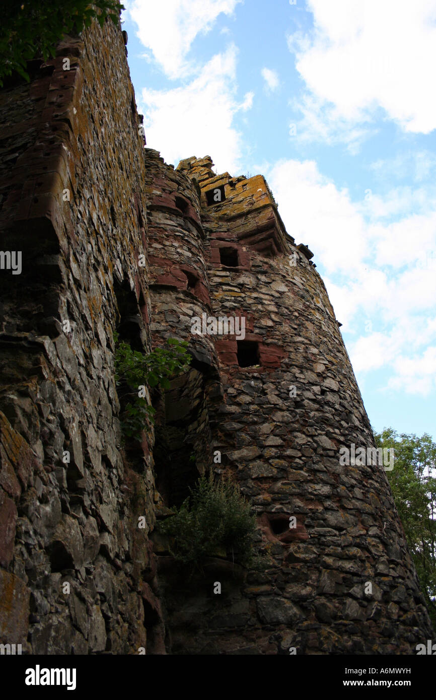 Drochil castle ruin, Scotland Stock Photo - Alamy