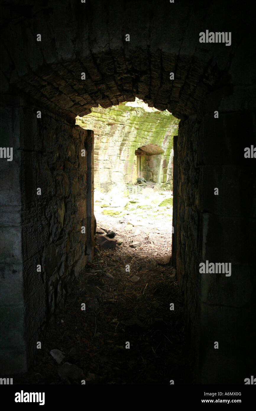 Drochil castle ruin, Scotland Stock Photo - Alamy