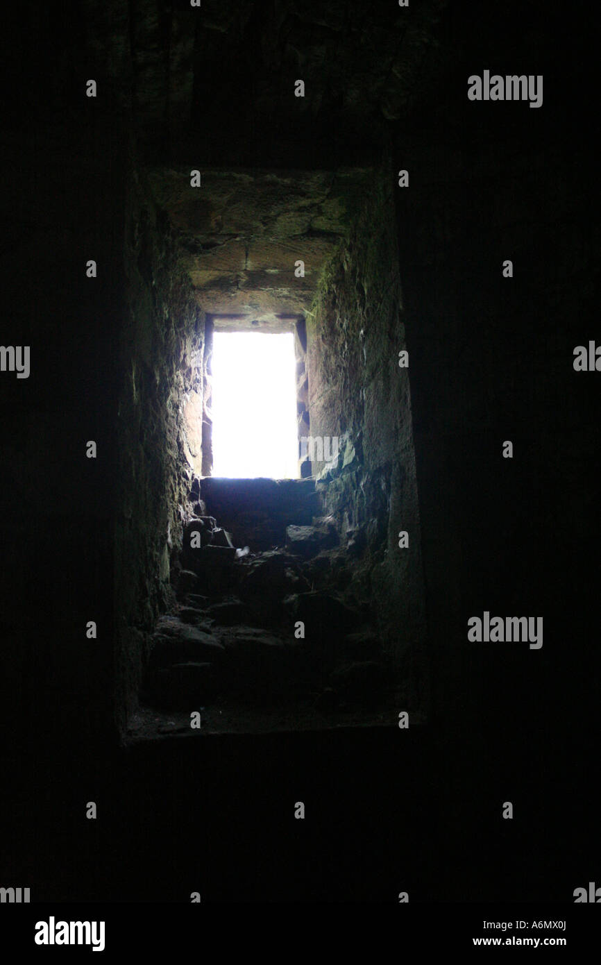 Drochil castle ruin, Scotland Stock Photo - Alamy