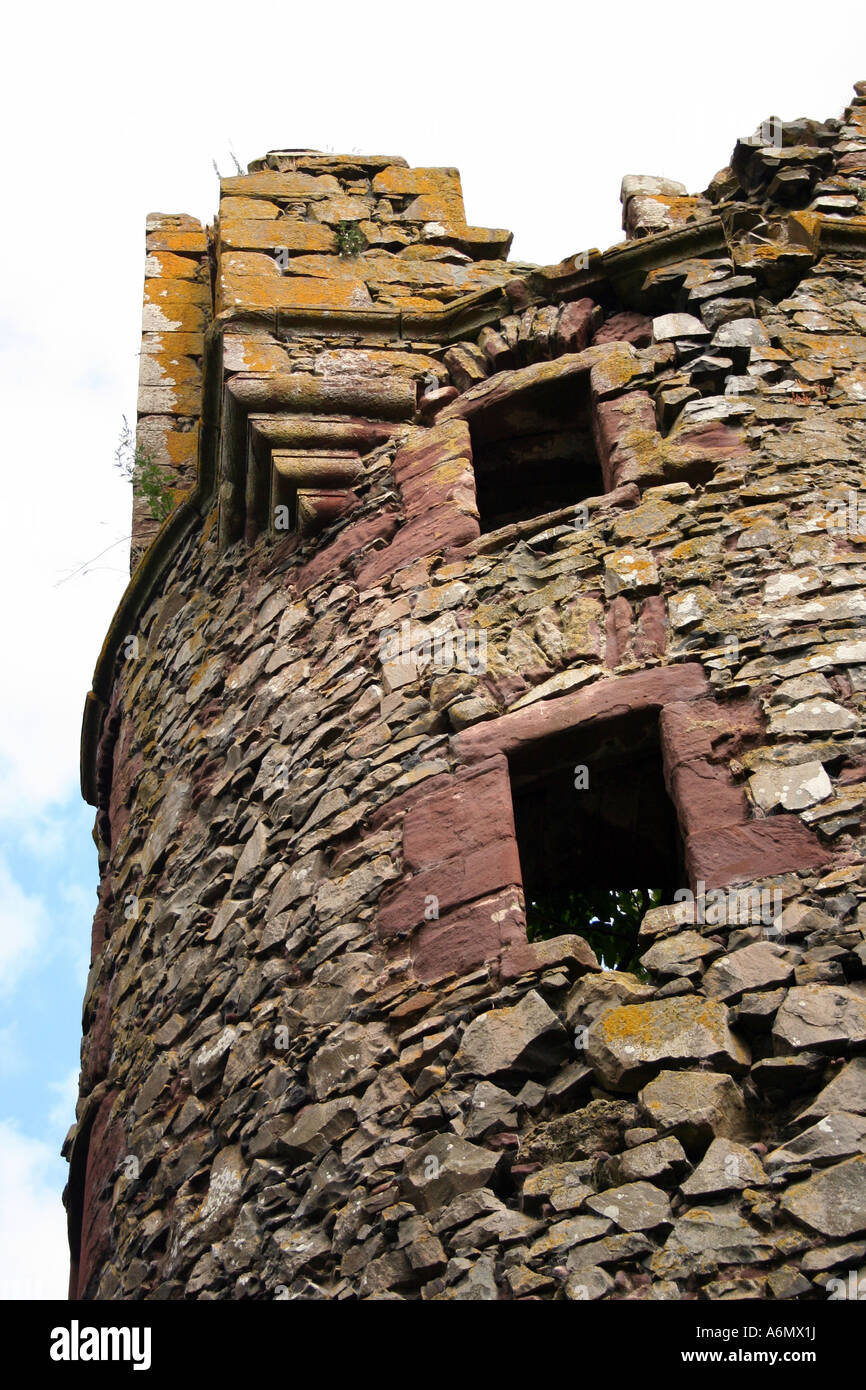 Drochil castle ruin, Scotland Stock Photo - Alamy