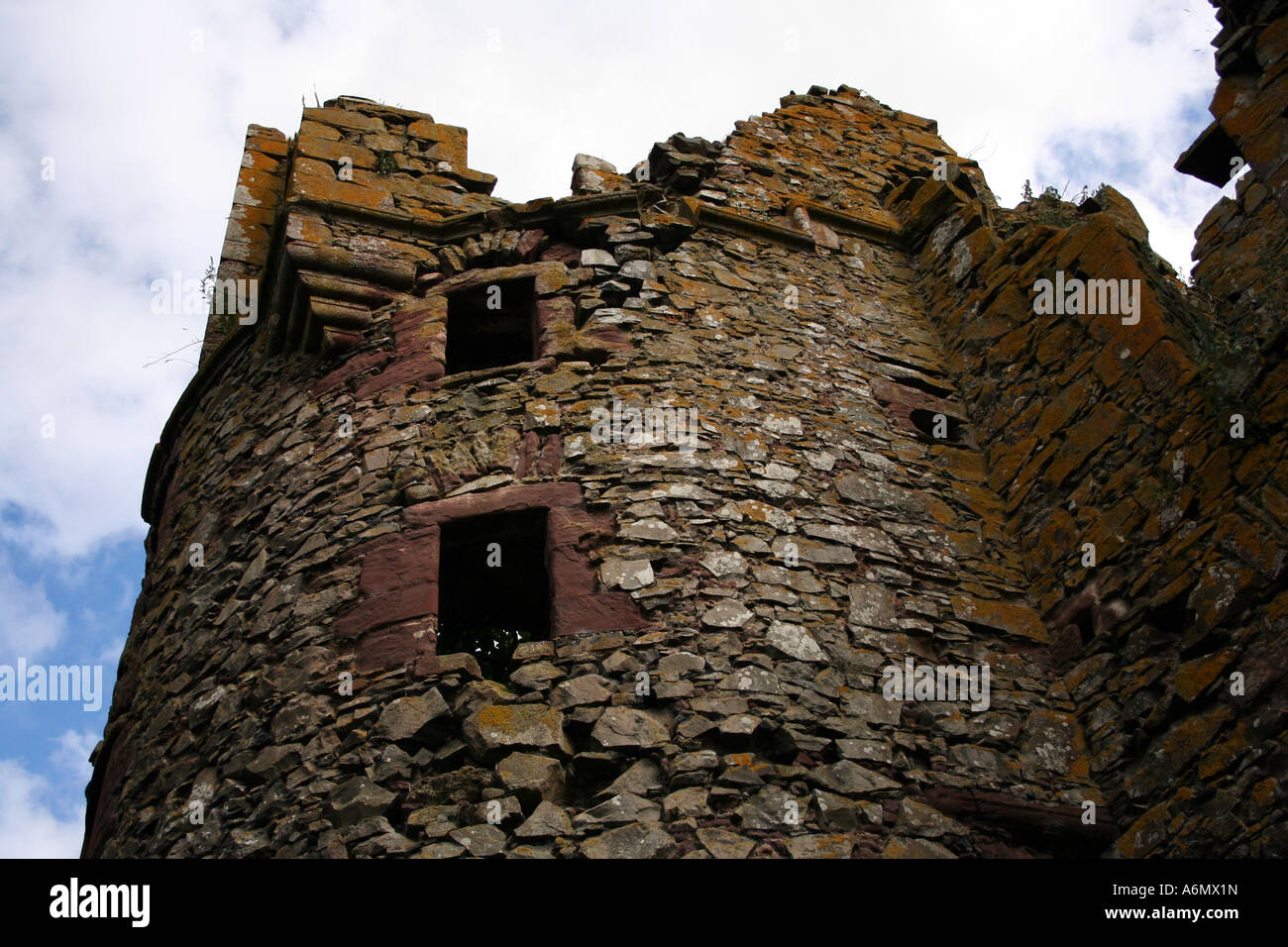 Drochil castle ruin, Scotland Stock Photo - Alamy