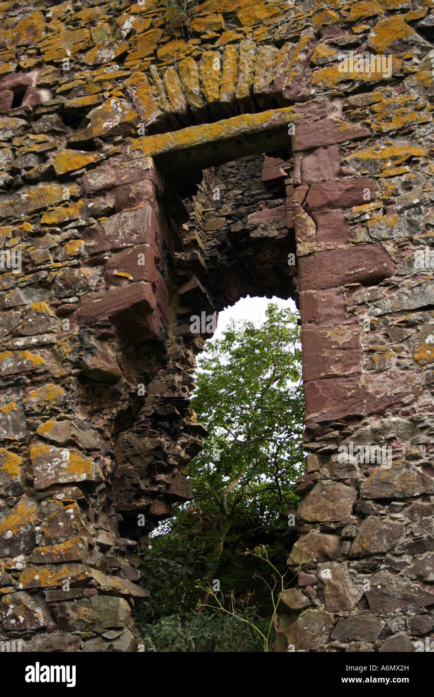 Drochil castle ruin, Scotland Stock Photo - Alamy