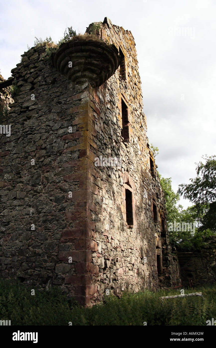 Drochil castle ruin, Scotland Stock Photo - Alamy