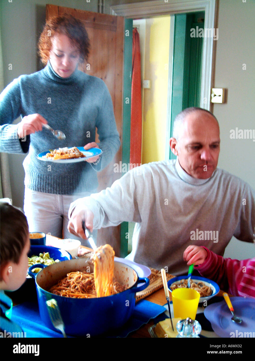 Kids and adults meal hi-res stock photography and images - Alamy