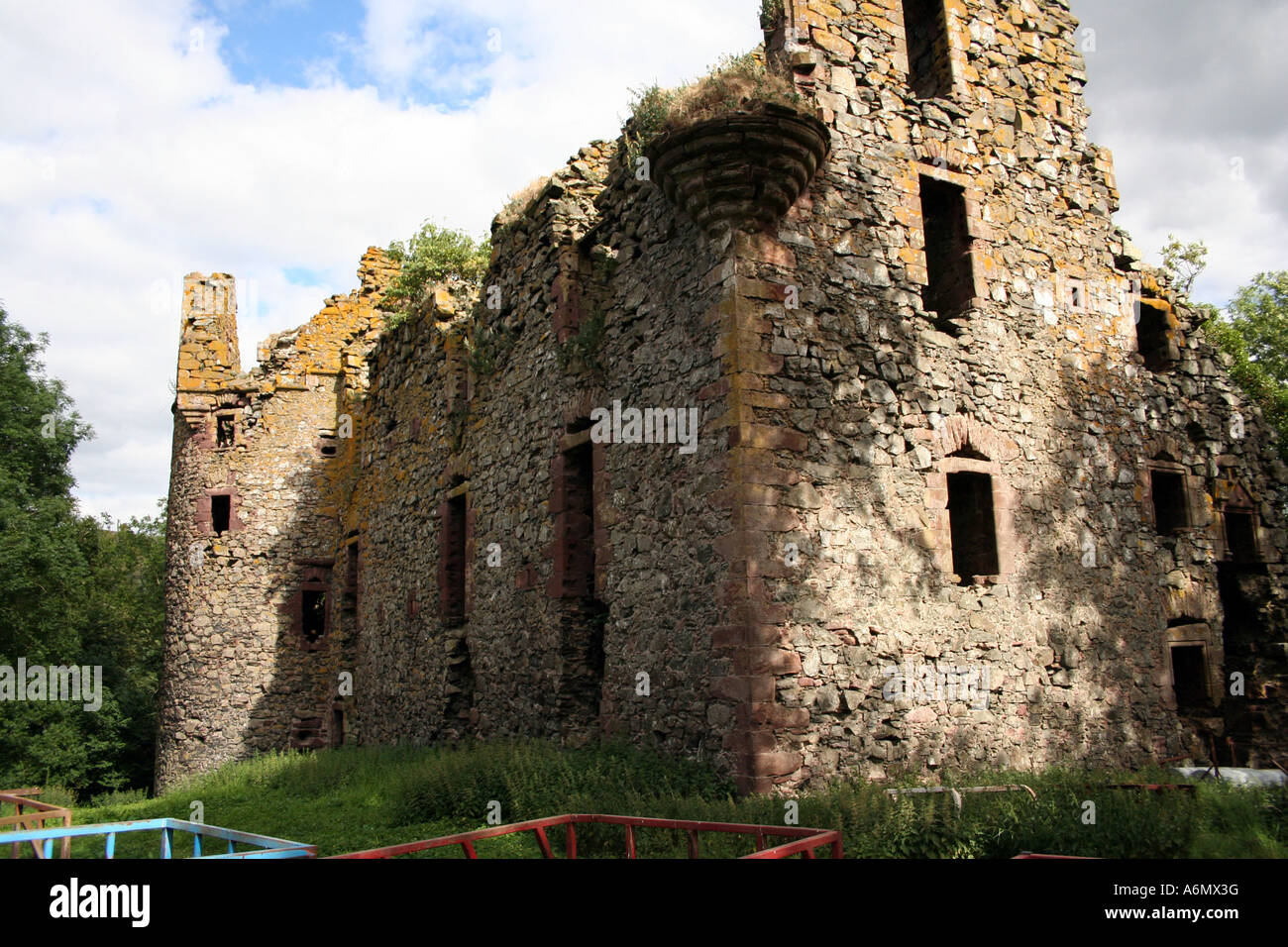 Drochil castle ruin, Scotland Stock Photo - Alamy