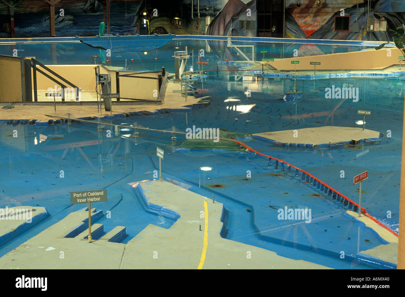 Bay Model scaled San Francisco Bay showing tidal movement of water and ...