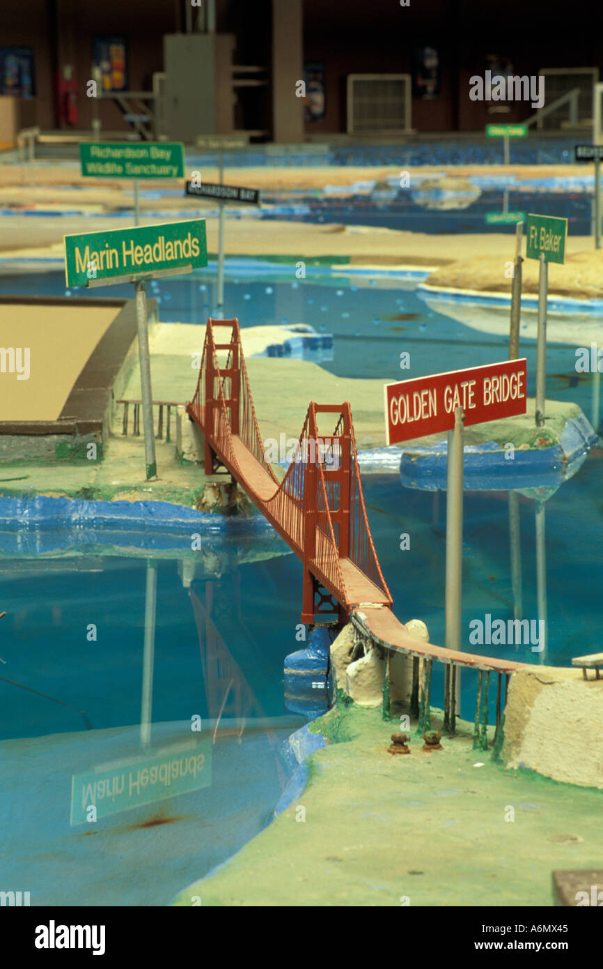 Bay Model scaled San Francisco Bay showing tidal movement of water and ...