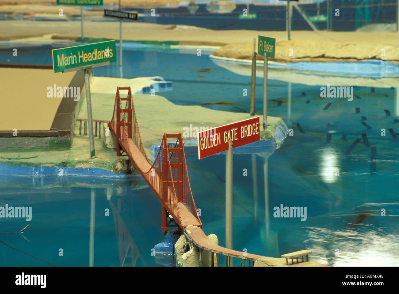 Bay Model scaled San Francisco Bay showing tidal movement of water and ...